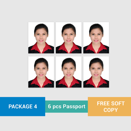 ID Package 4: 6 pcs. Passport Size 1.37 x 1.77 in. – Picture City